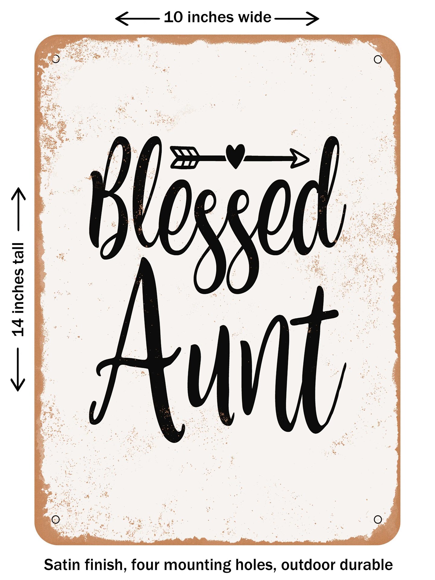 DECORATIVE METAL SIGN - Blessed Aunt - Vintage Rusty Look | Michaels