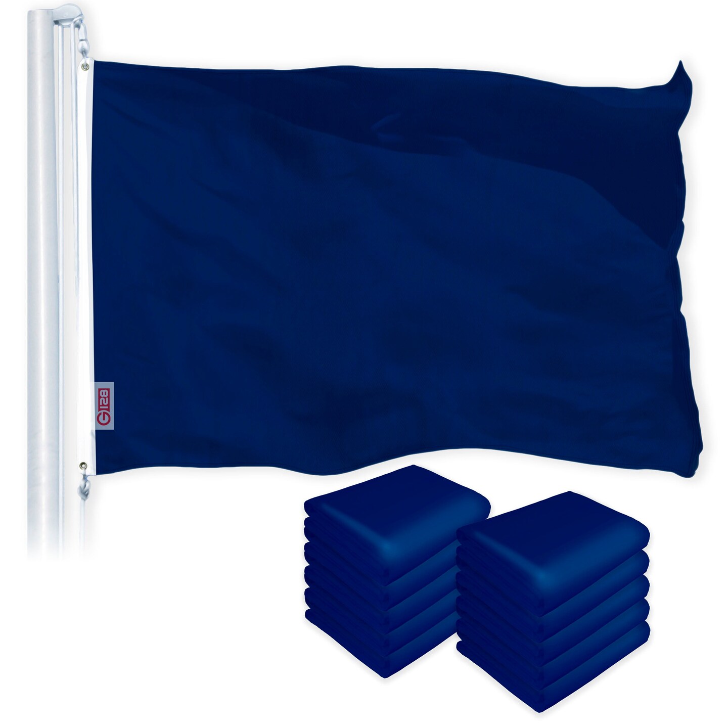 Solid Blue Color Flag 3x5 Ft 10-Pack Printed 150D Polyester By G128 ...