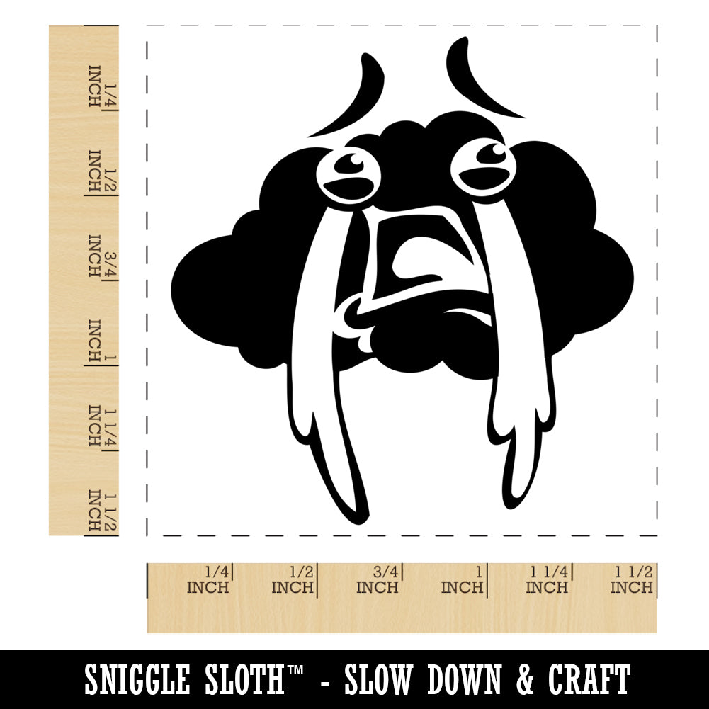 Sad Crying Rain Cloud Self-Inking Rubber Stamp Ink Stamper | Michaels
