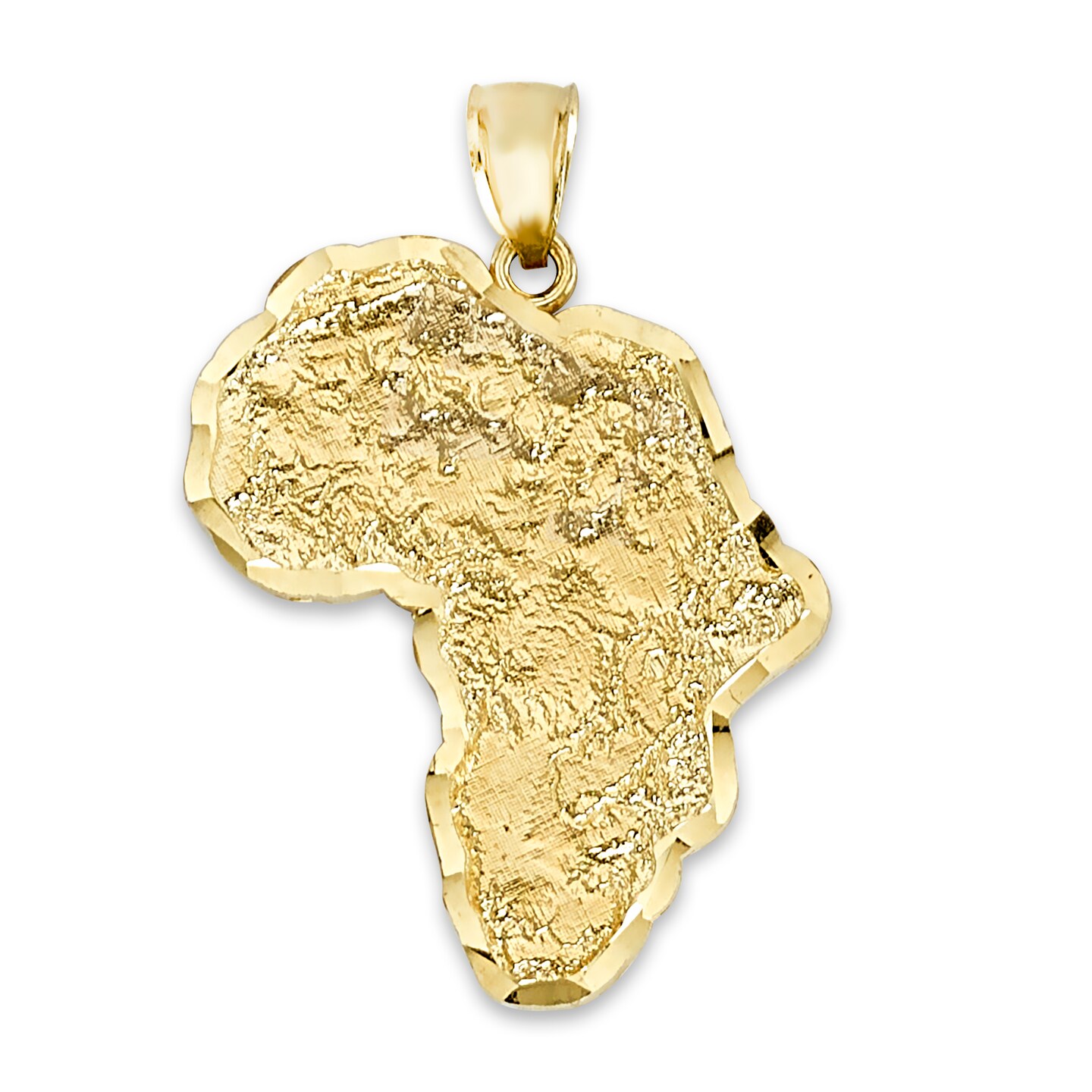 10k or 14k Real Solid Gold Africa Pendant, African Jewelry for Birthday ...