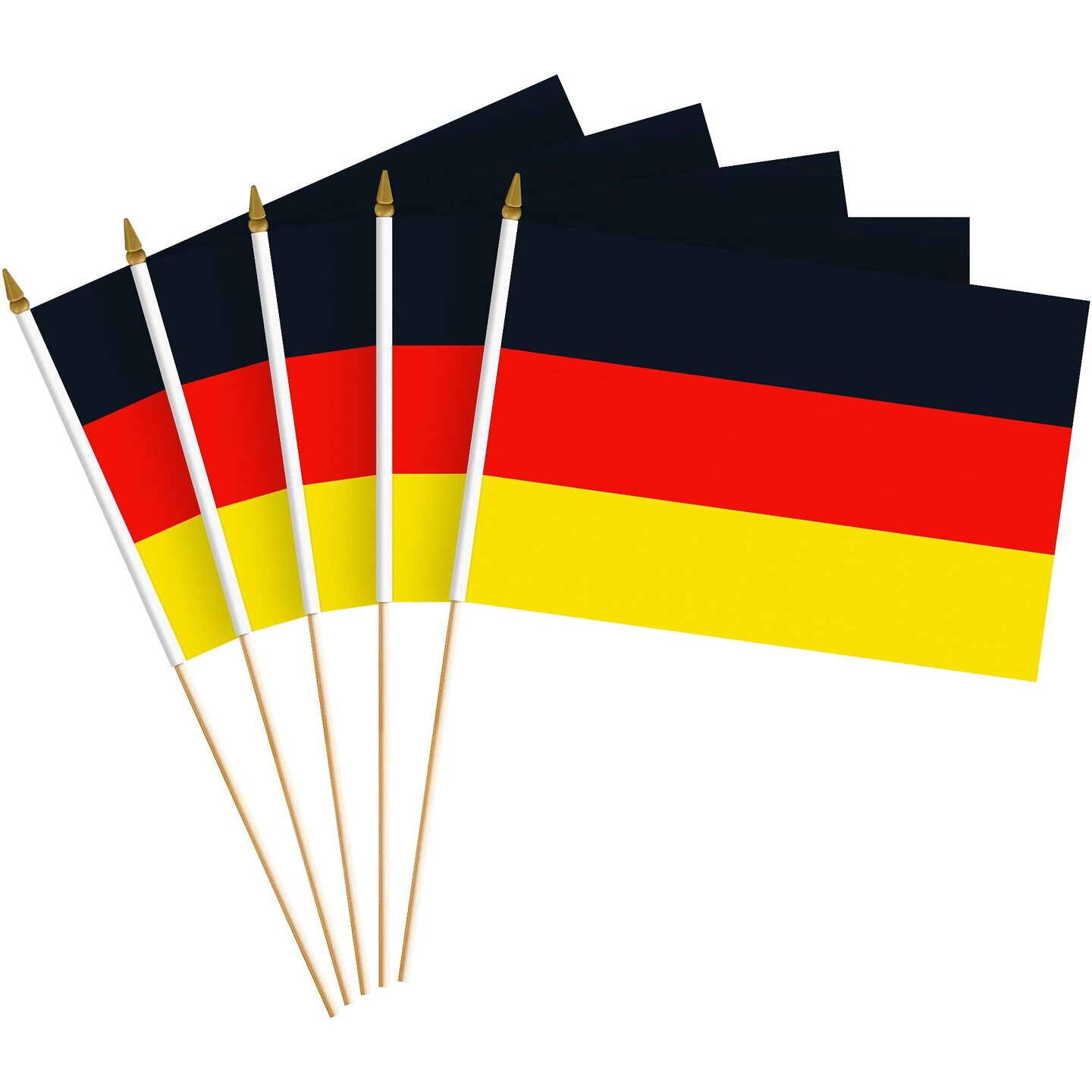 G128 50 Pack Handheld Germany German Stick Flags | 8x12 In | Printed ...