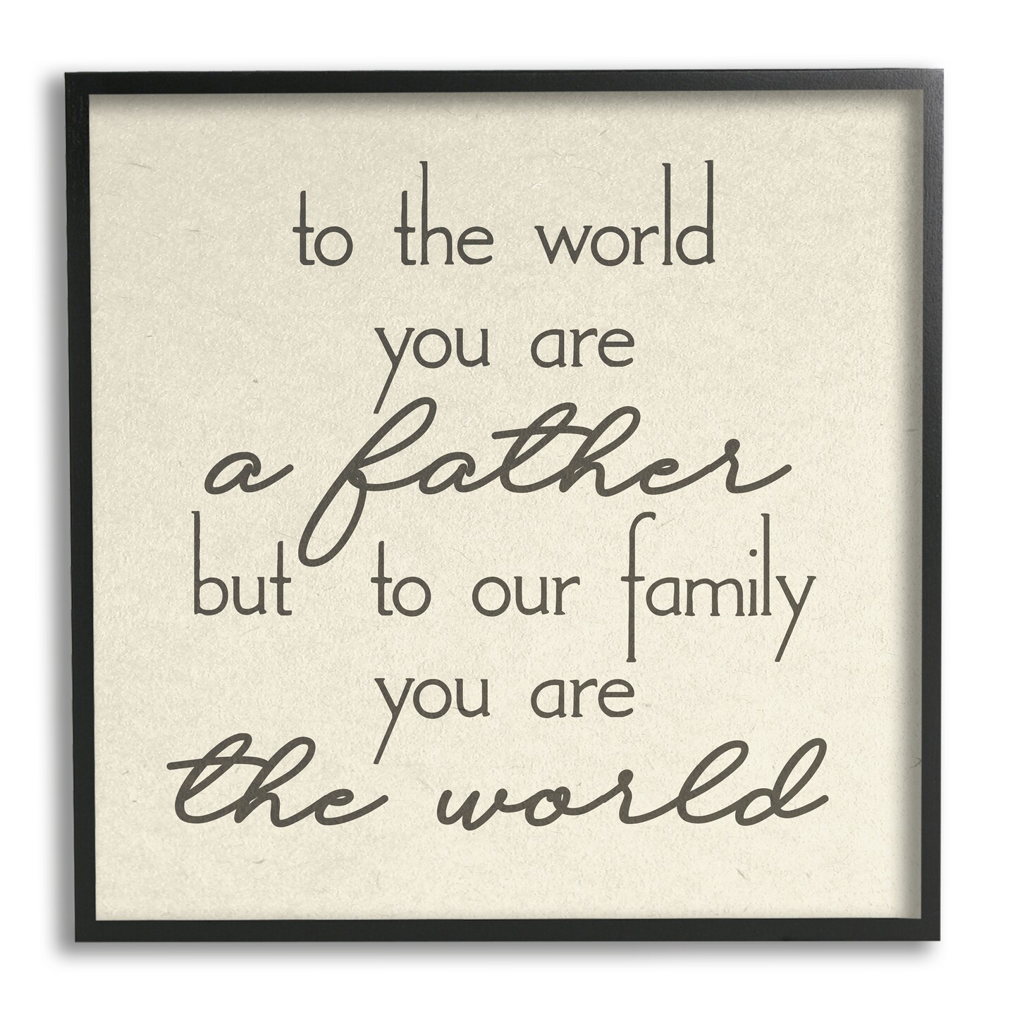 Stupell Industries You're The World Father Appreciation Black Framed ...