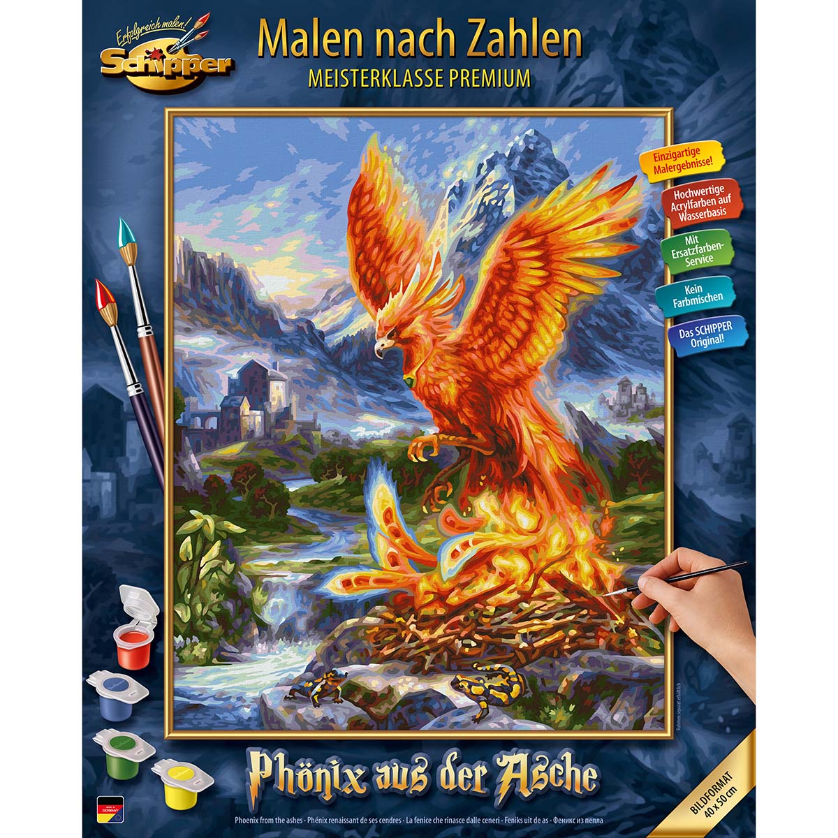 Schipper Phoenix From the Ashes Paint by Number Kit, Color: Multicolor ...