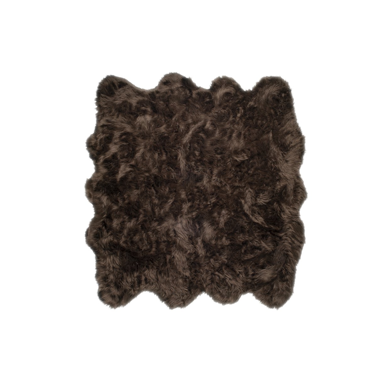 Luxe Gordon Faux Sheepskin Octo Rug 6X6 Natural Ivory 2 Inch Thick ...