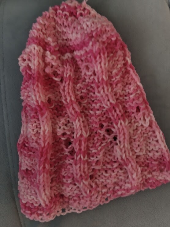 Custom knitted Lacy Mock Cable baby hat | MakerPlace by Michaels