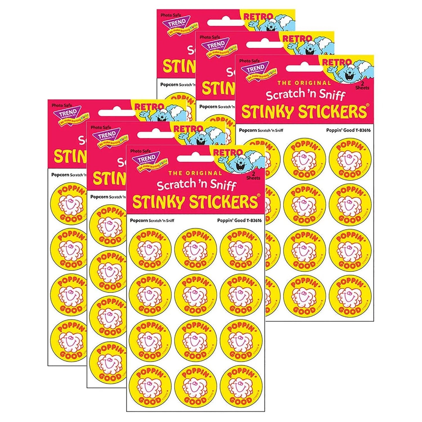 Poppin' Good/Popcorn Scented Stickers, 24 Per Pack, 6 Packs | Michaels