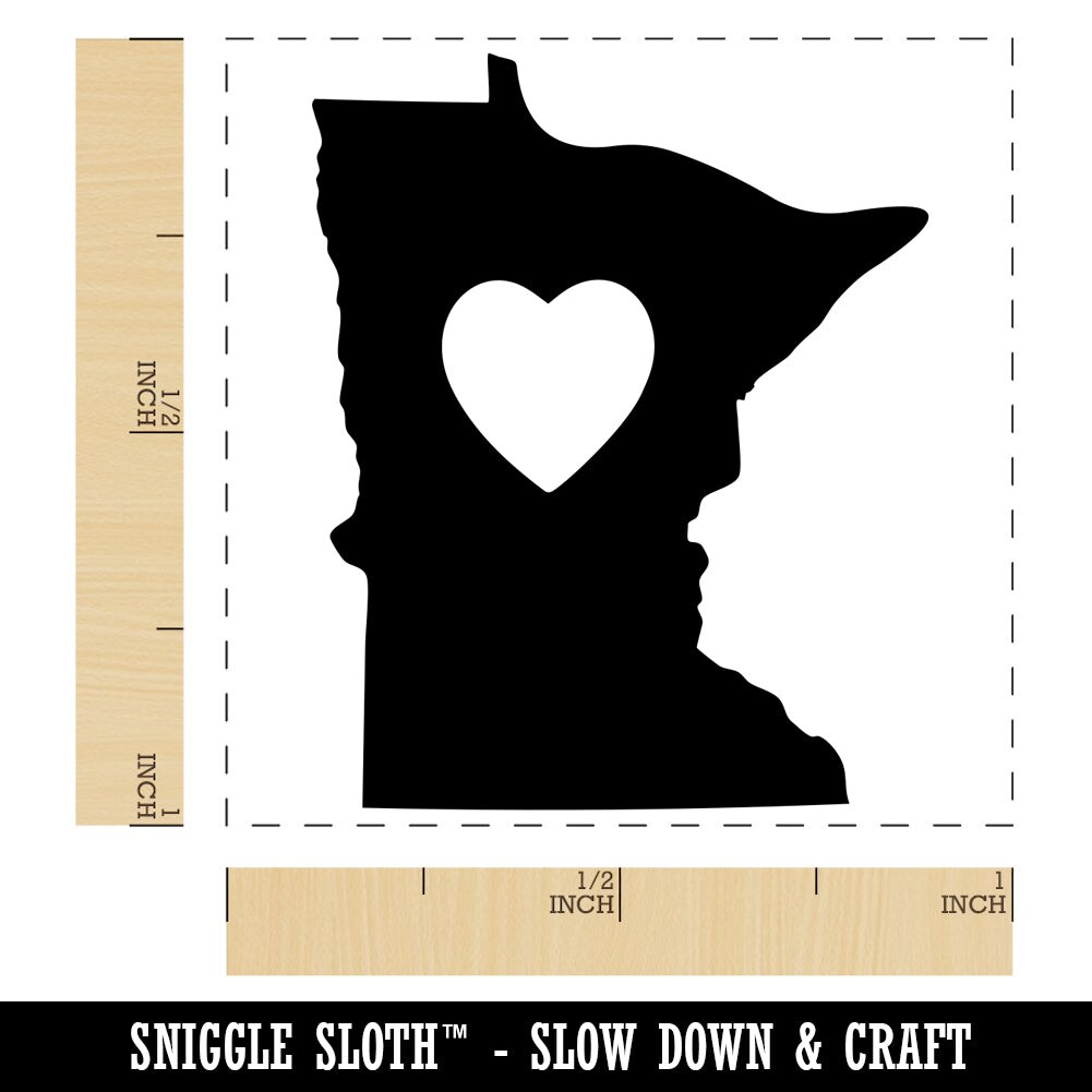 Minnesota State with Heart Self-Inking Rubber Stamp Ink Stamper | Michaels