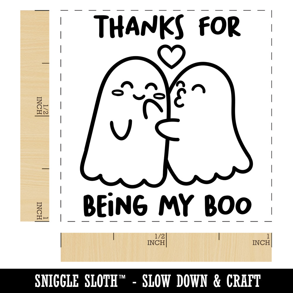 Thanks for Being My Boo Ghost Love Anniversary Self-Inking Rubber Stamp ...