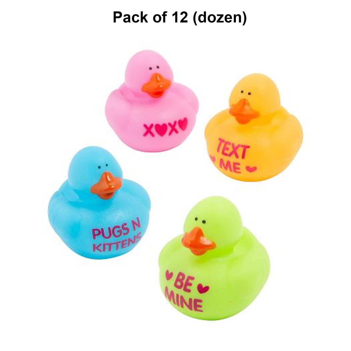 Candy Heart Phrases Rubber Ducks | RAHEEV® | Michaels