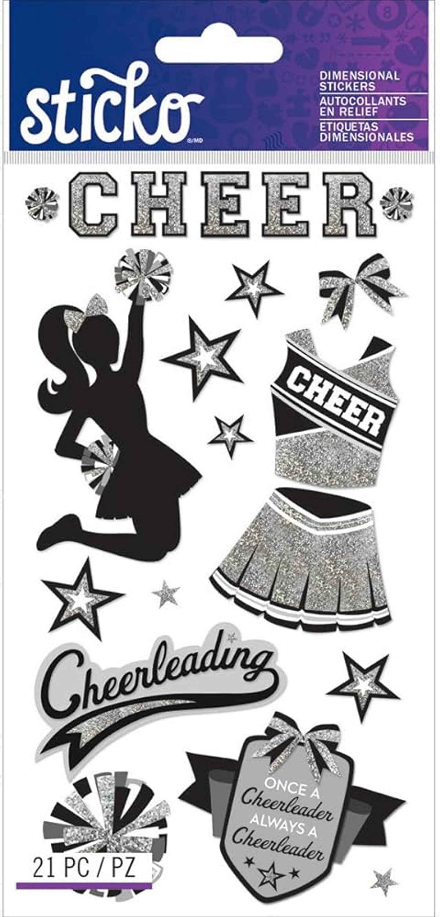 Sticko Cheerleading Dimensional Stickers | Michaels