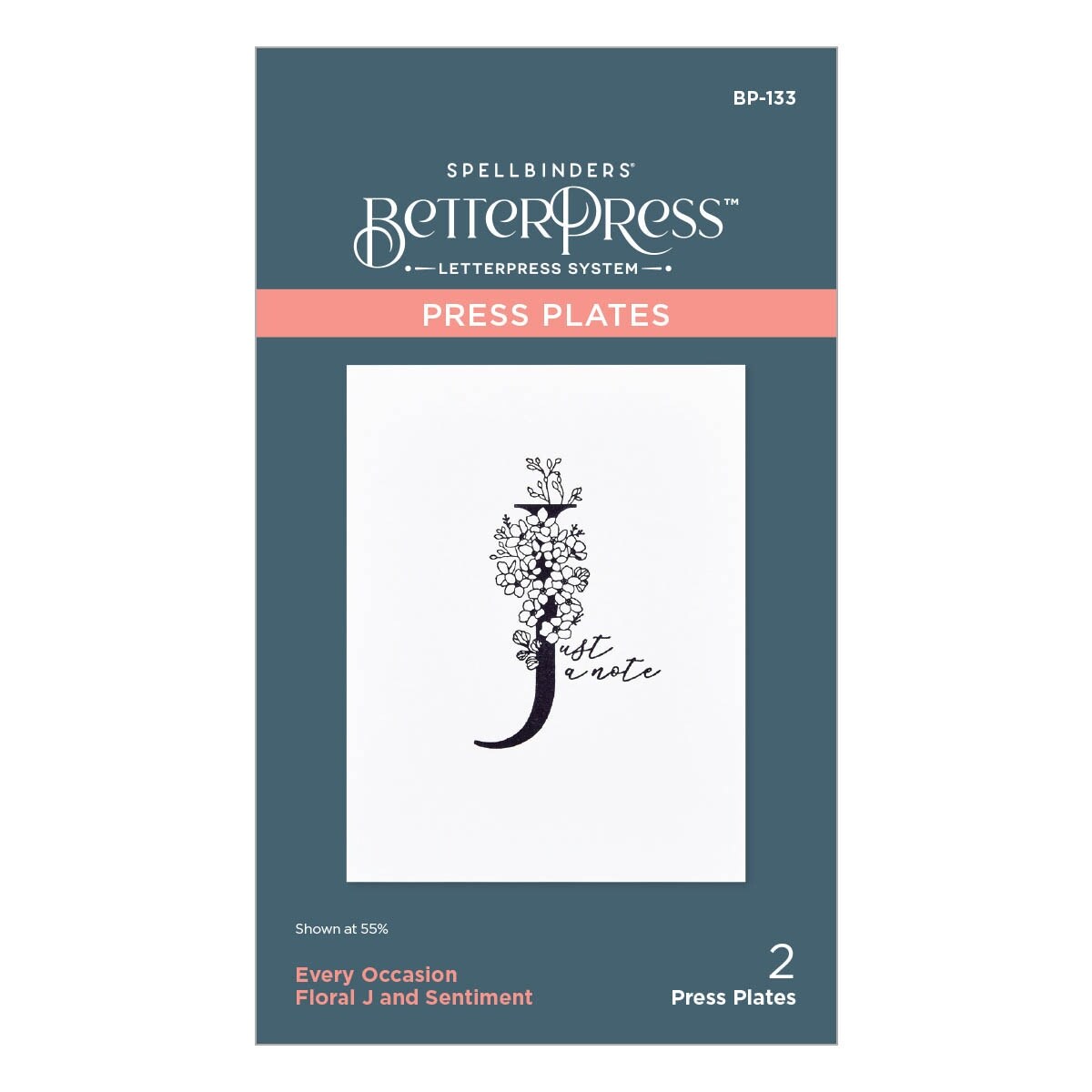 Spellbinders BetterPress Letterpress System Press Plates-Floral J ...