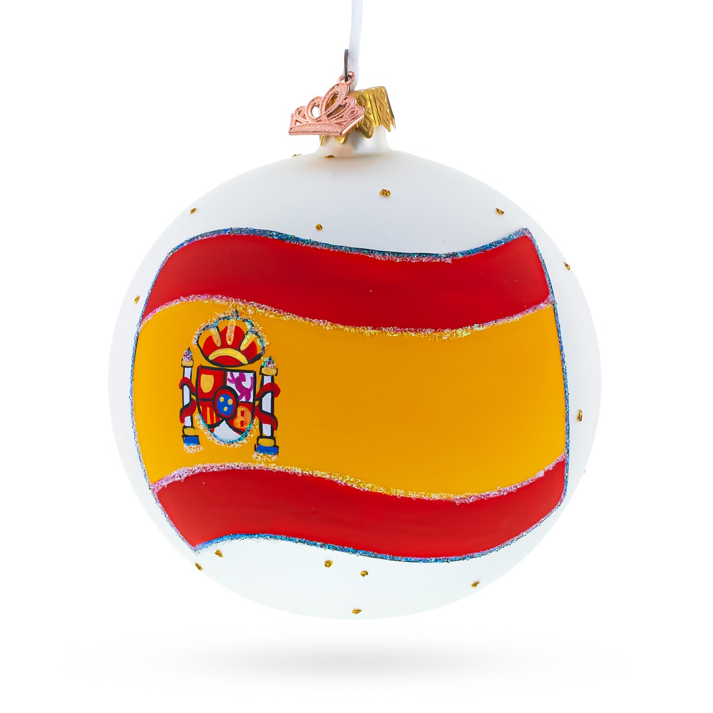 Flag of Spain Glass Ball Christmas Ornament 4 Inches | Michaels