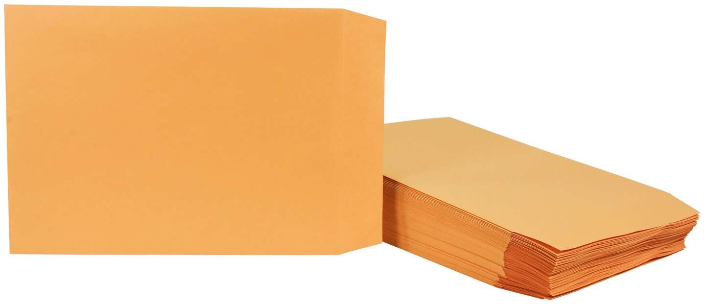 School Smart Grip Seal Envelopes, 9 x 12 Inches, Kraft, Pack of 100 ...