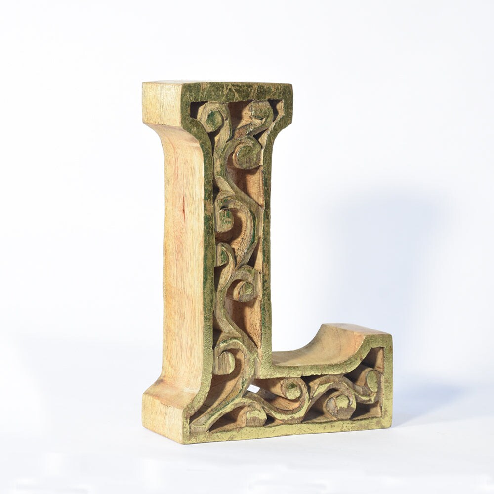 Handmade Eco-Friendly Gold Wooden Alphabet Letters For Wall Mount Decor ...