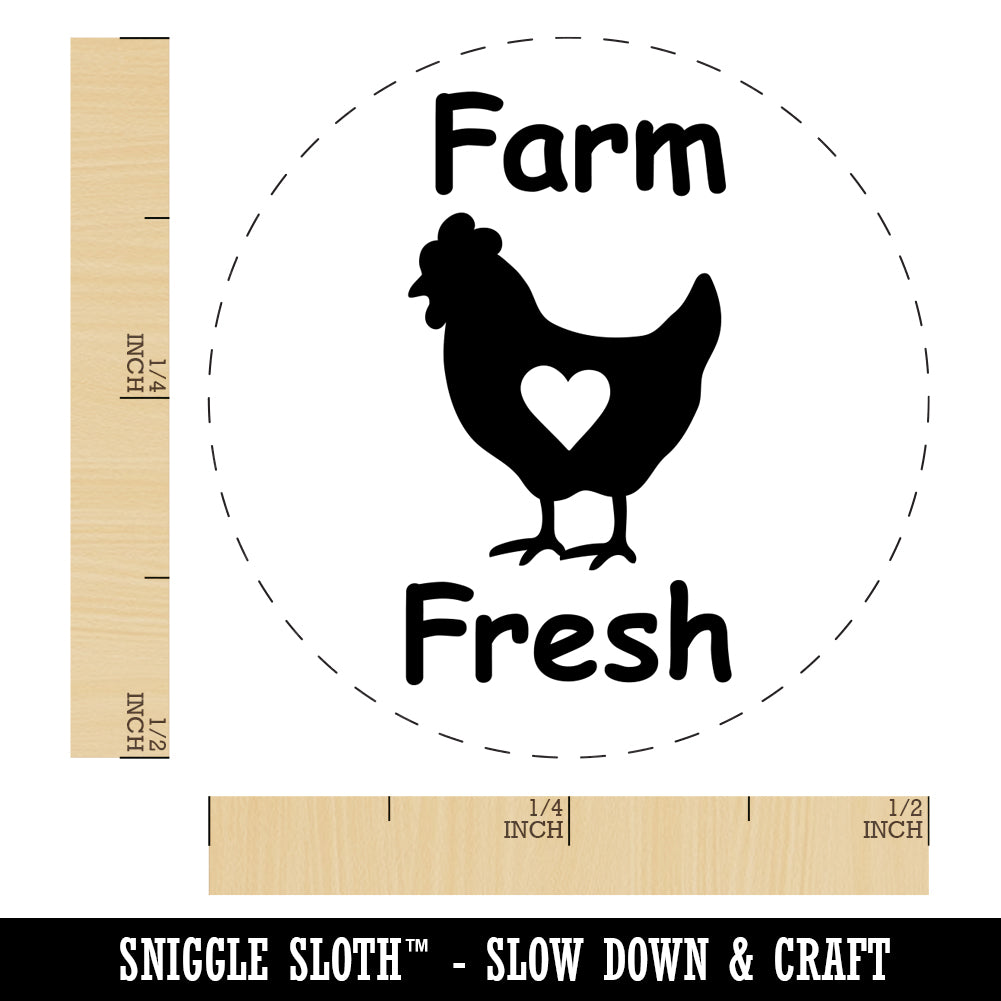 Farm Fresh Chicken with Heart Chicken Egg Rubber Stamp | Michaels