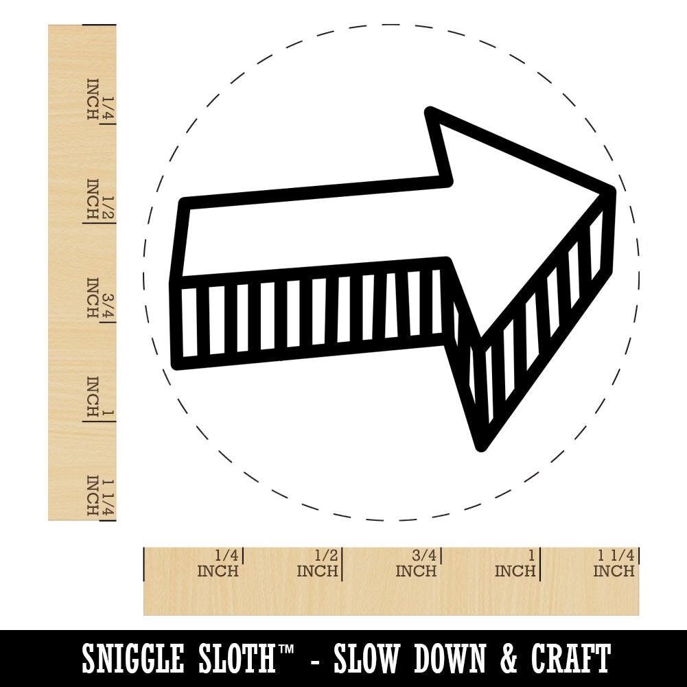 Arrow with Shadow Doodle Rubber Stamp for Stamping Crafting Planners ...
