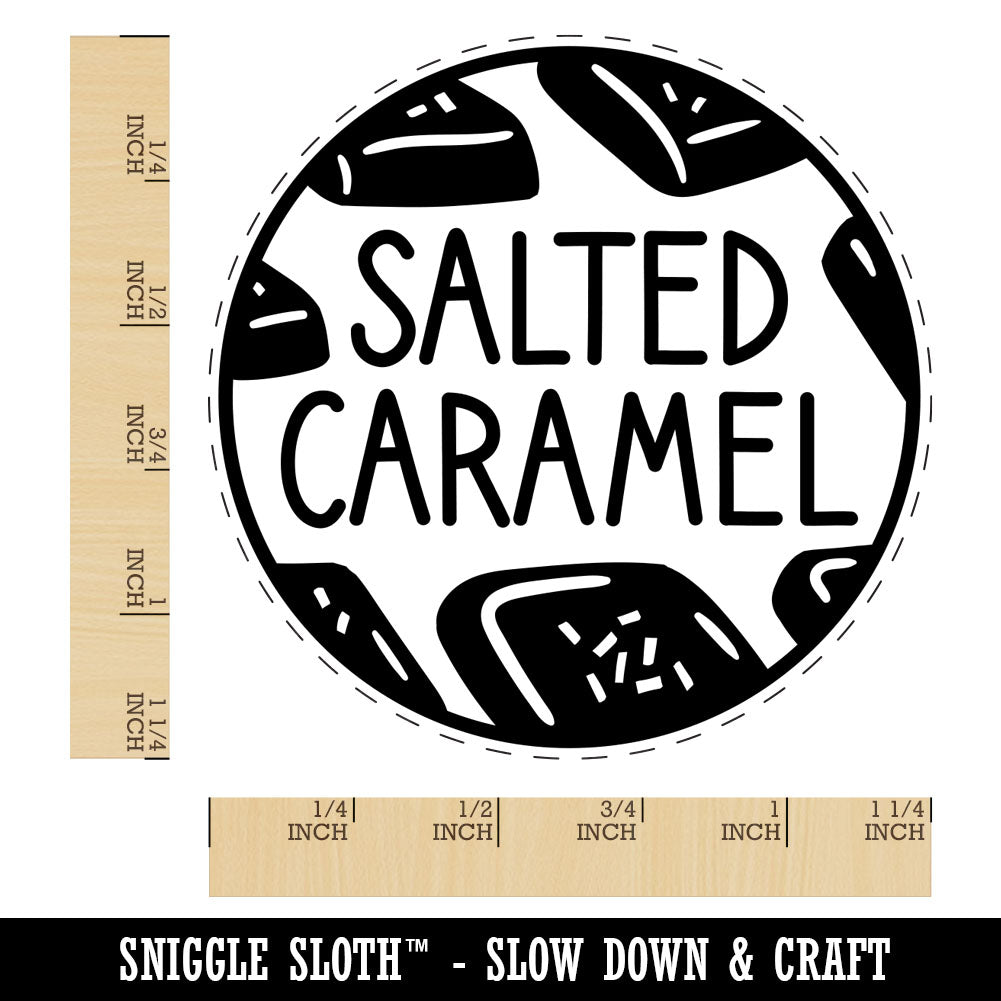Salted Caramel Text with Image Flavor Scent Rubber Stamp for Stamping ...