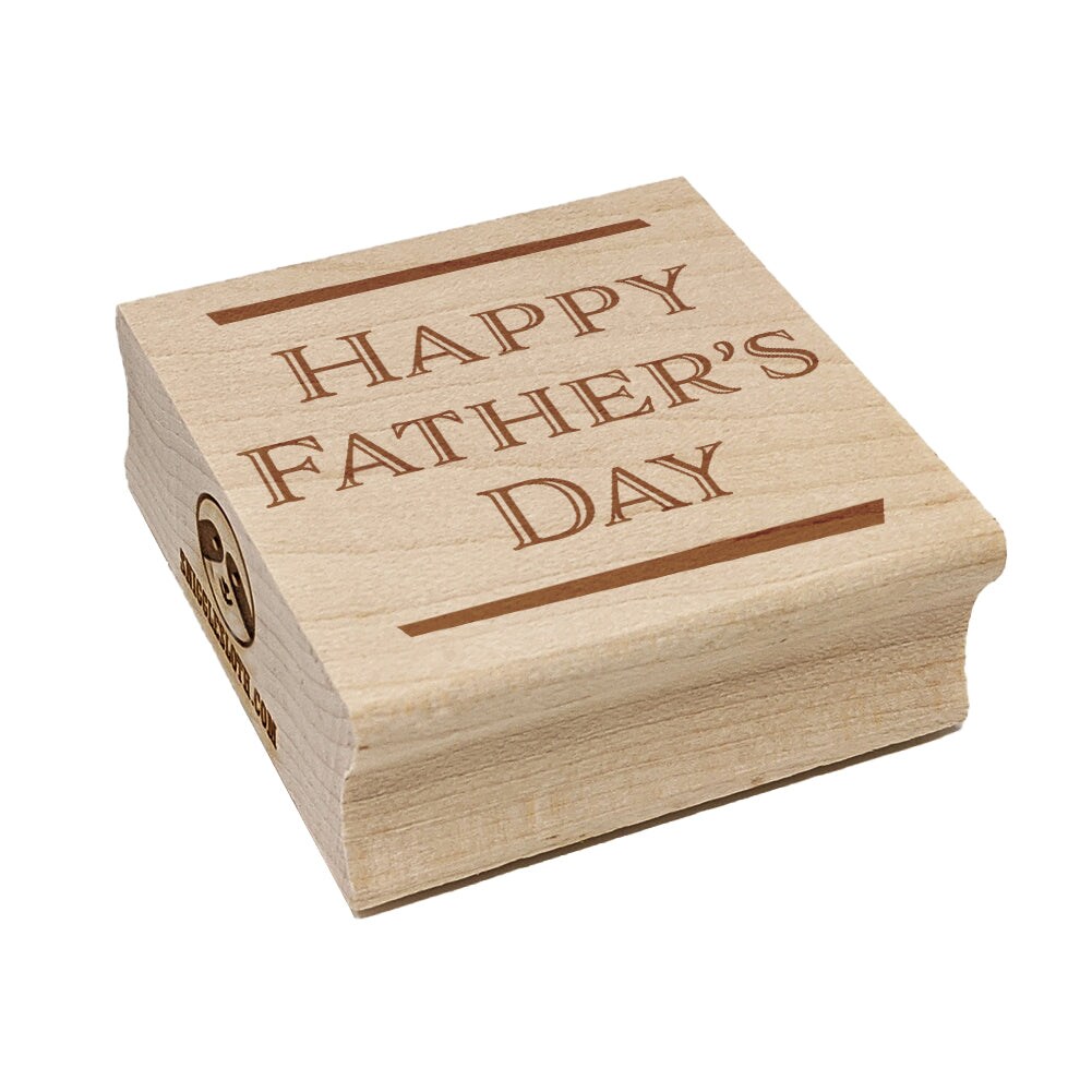 Happy Father's Day Handsome Text Square Rubber Stamp for Stamping ...