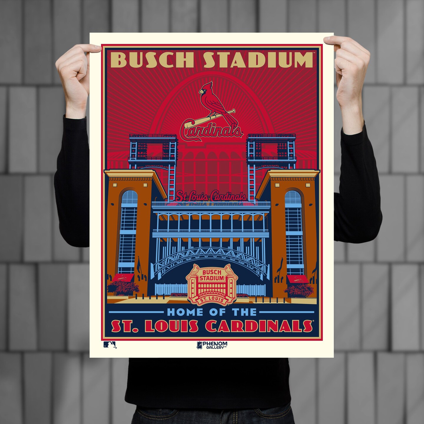 Phenom Gallery St. Louis Cardinals Busch Stadium 18" x 24" Serigraph ...