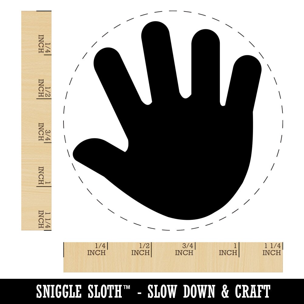 Handprint Solid Rubber Stamp for Stamping Crafting Planners | Michaels