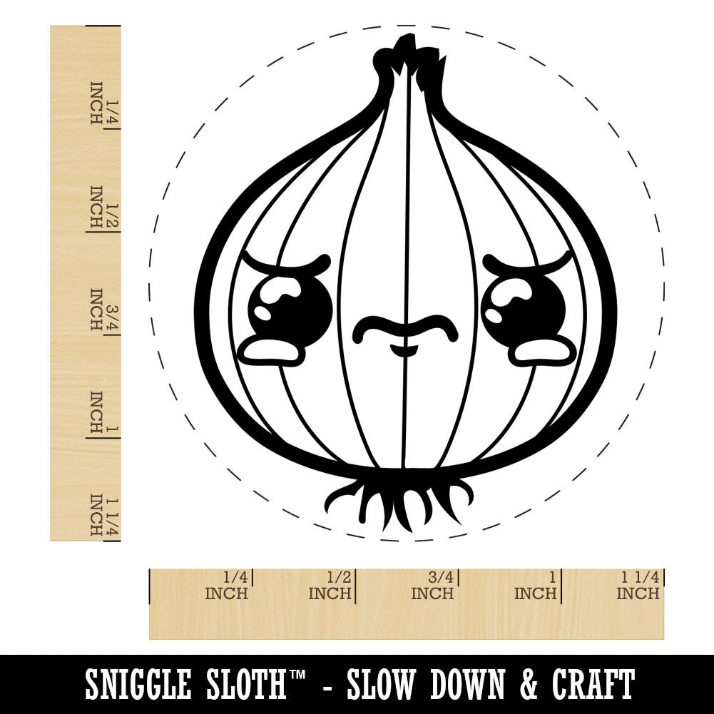 Cute Kawaii Sad Crying Onion Rubber Stamp for Stamping Crafting ...
