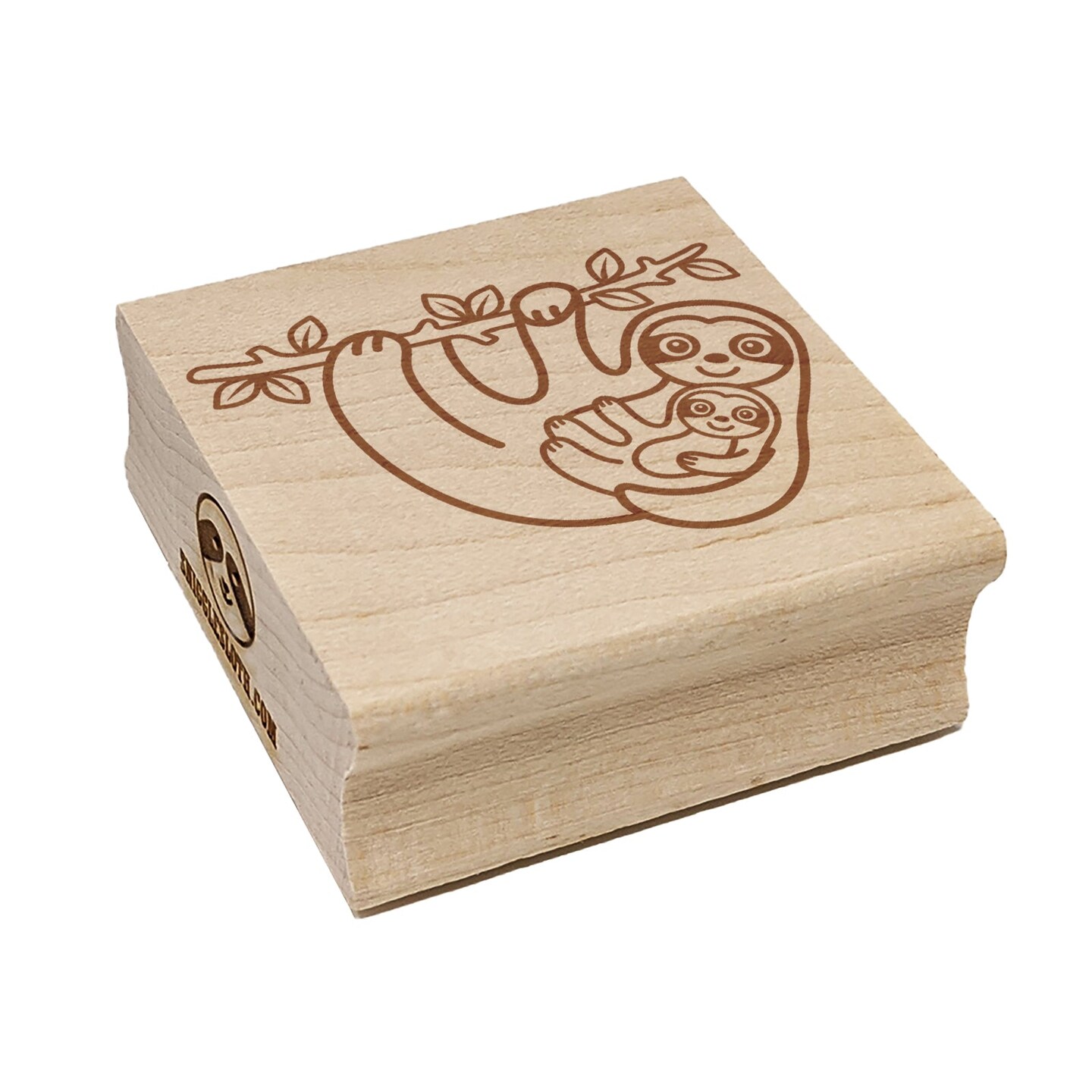 Mother and Baby Sloth Square Rubber Stamp for Stamping Crafting | Michaels