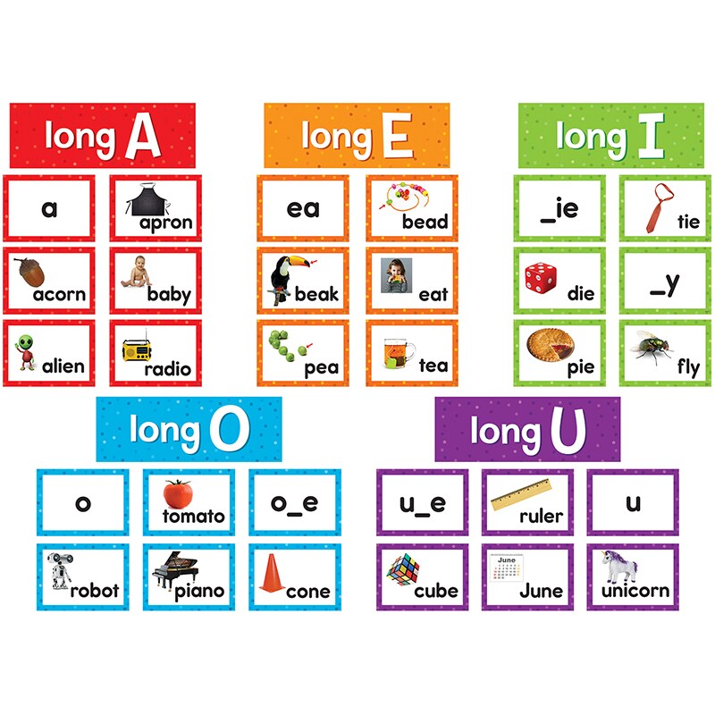 Long Vowels Pocket Chart Cards, 205 Pieces | Michaels