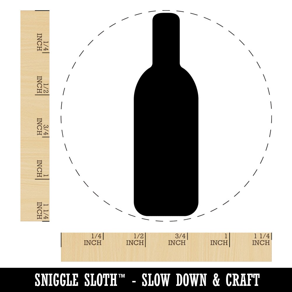 Wine Bottle Solid Rubber Stamp for Stamping Crafting Planners | Michaels
