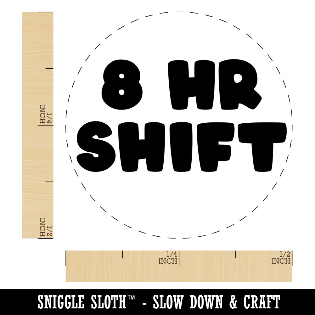 8 Hour Work Shift Rubber Stamp for Stamping Crafting Planners | Michaels