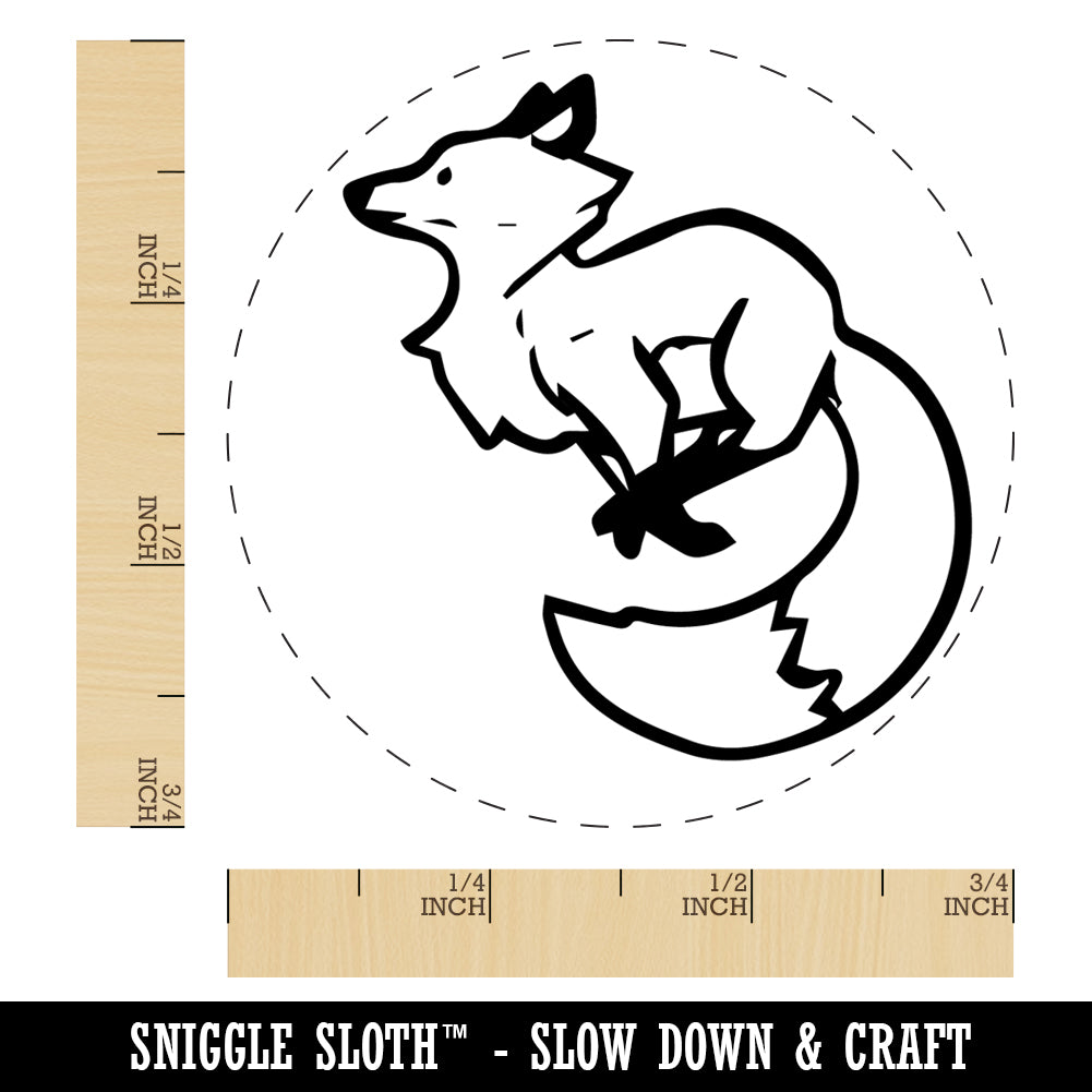 Elegant Leaping Fox Rubber Stamp for Stamping Crafting Planners | Michaels