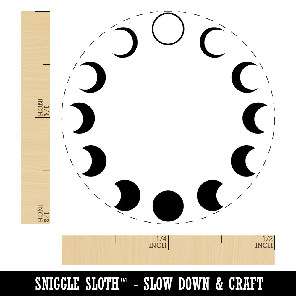 Moon Lunar Eclipse Phases Rubber Stamp for Stamping Crafting Planners ...
