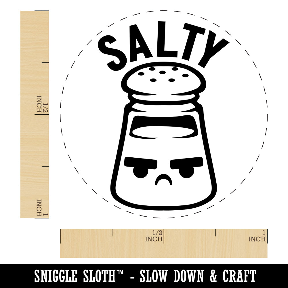 Kawaii Cute Salty Grumpy Salt Rubber Stamp for Stamping Crafting ...