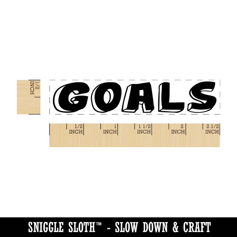 Goals Text Header Rectangle Rubber Stamp for Stamping Crafting | Michaels