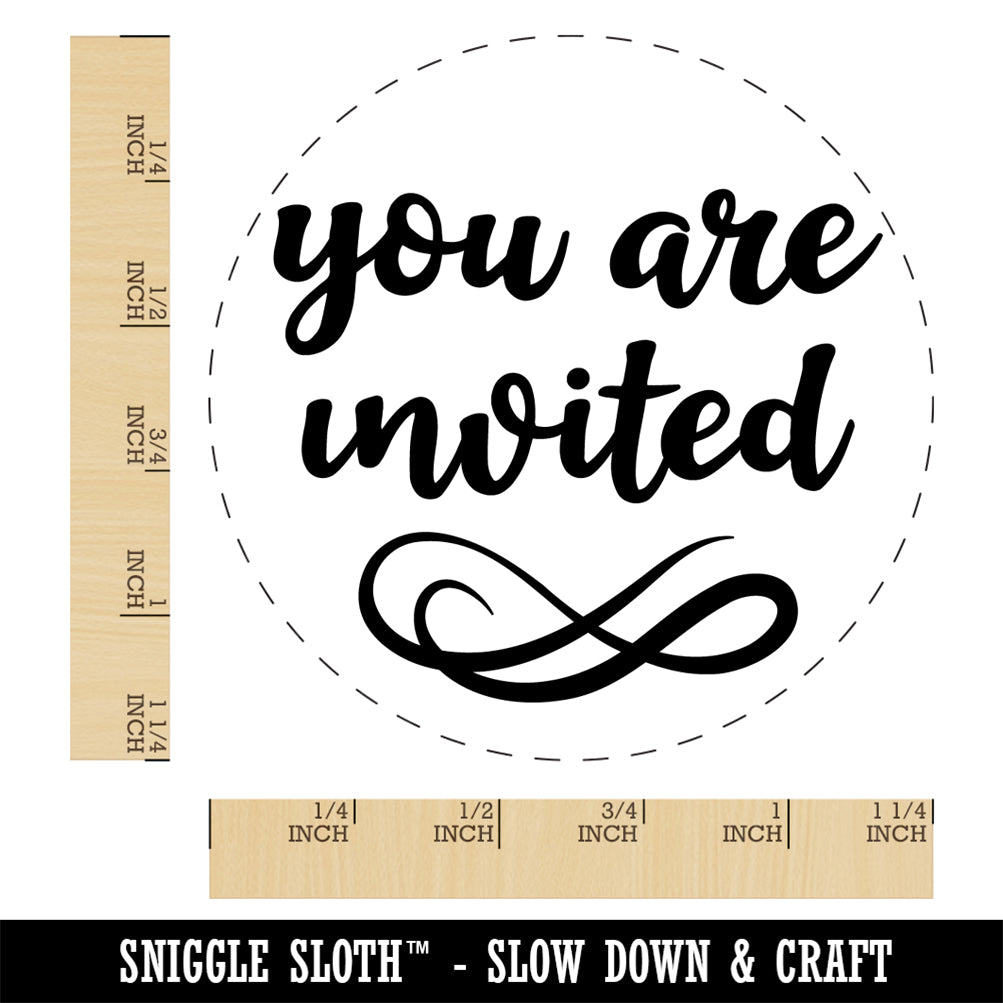 You Are Invited Script Rubber Stamp for Stamping Crafting Planners ...