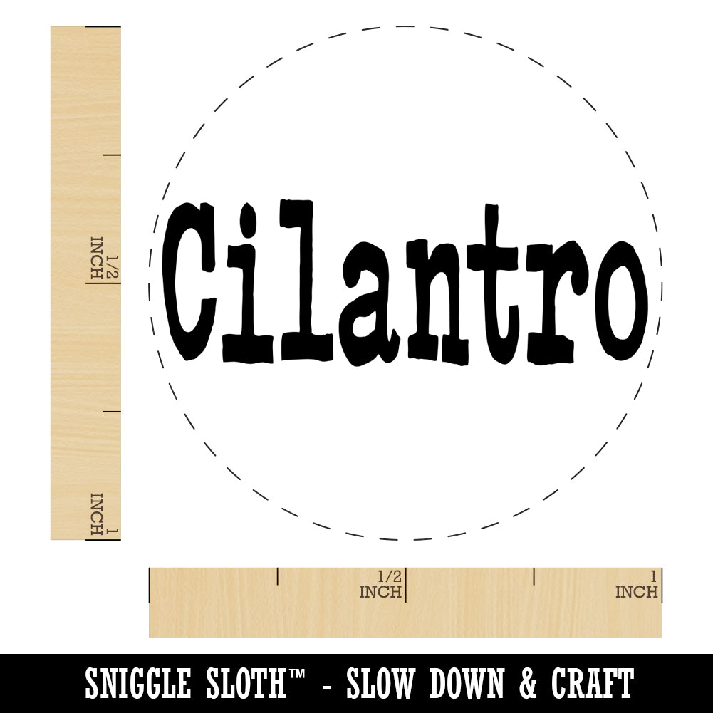 Cilantro Herb Fun Text Rubber Stamp for Stamping Crafting Planners ...