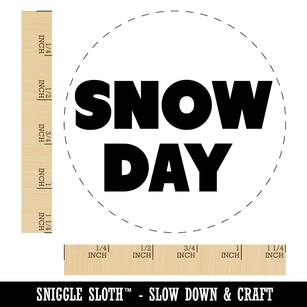Snow Day Bold Text Rubber Stamp for Stamping Crafting Planners | Michaels