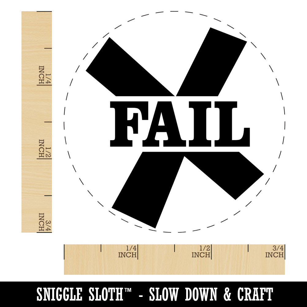 Fail X Mark Rubber Stamp for Stamping Crafting Planners | Michaels