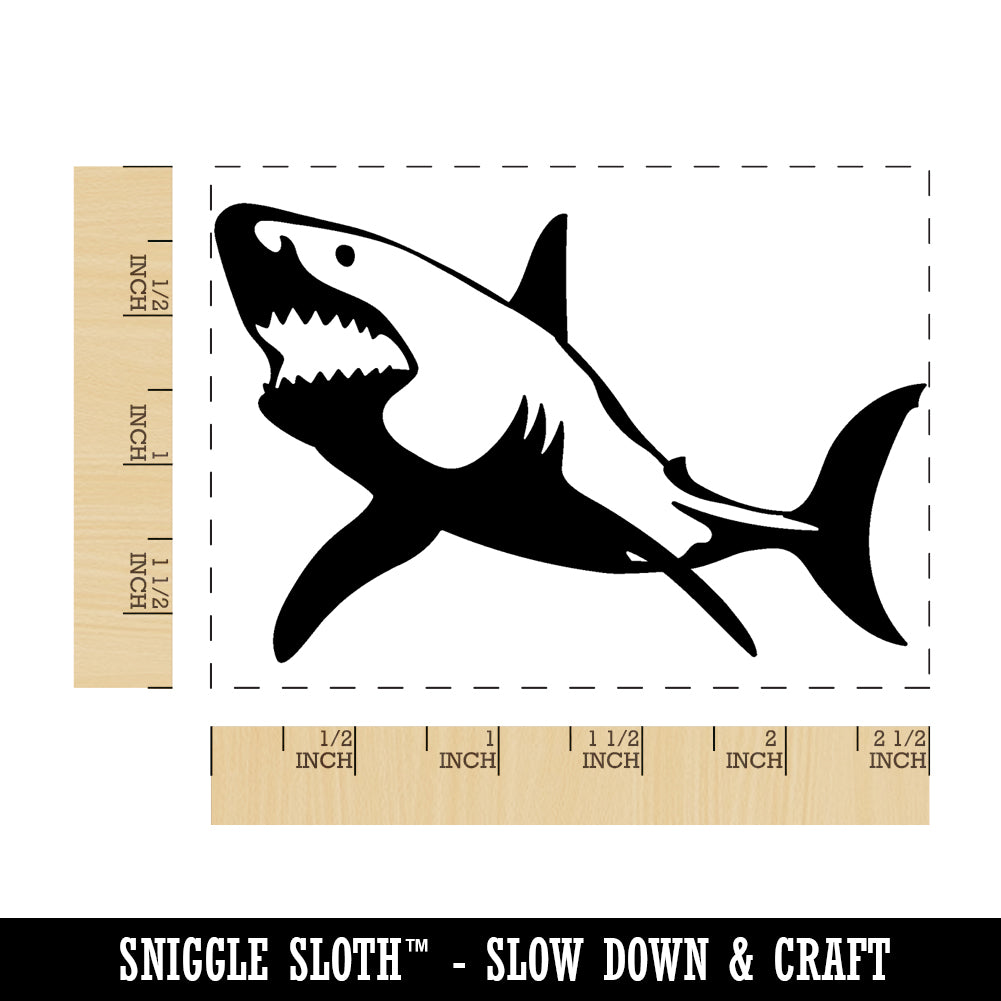 Great White Shark Rectangle Rubber Stamp for Stamping Crafting | Michaels