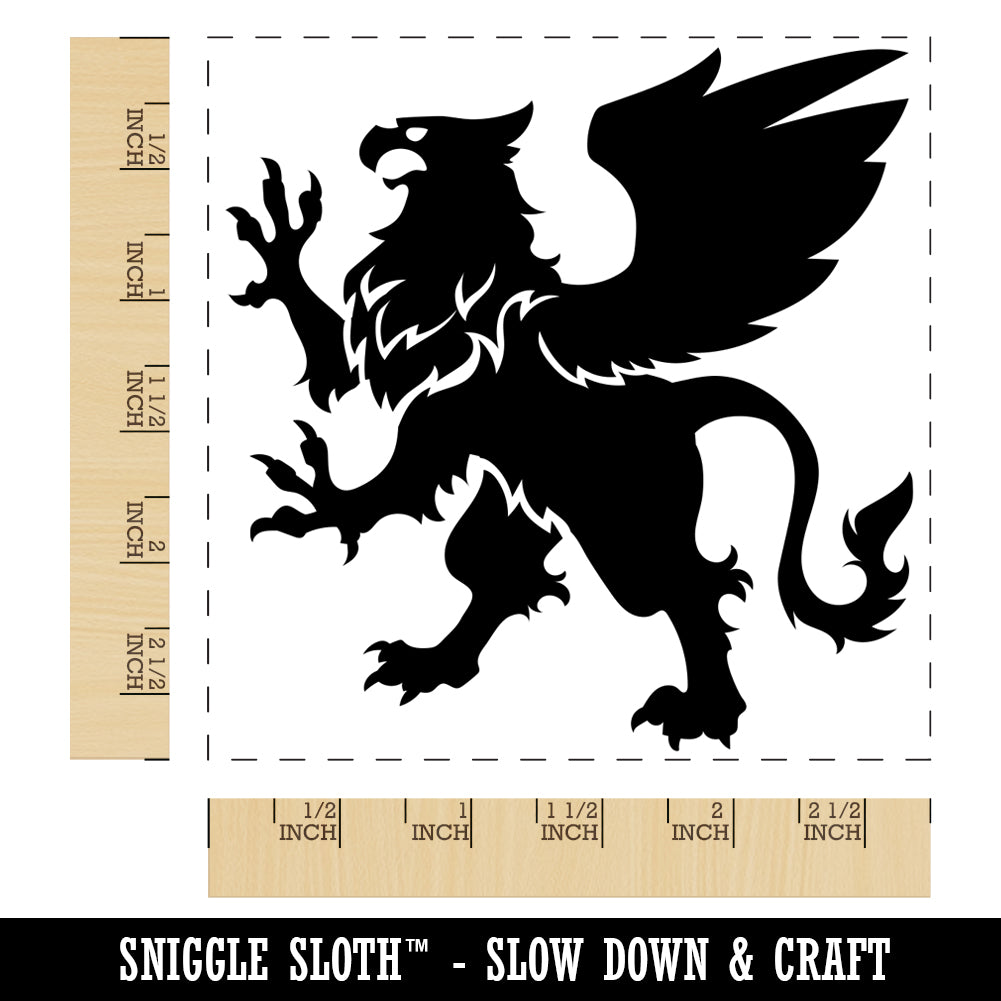Regal Heraldic Griffin Square Rubber Stamp for Stamping Crafting | Michaels