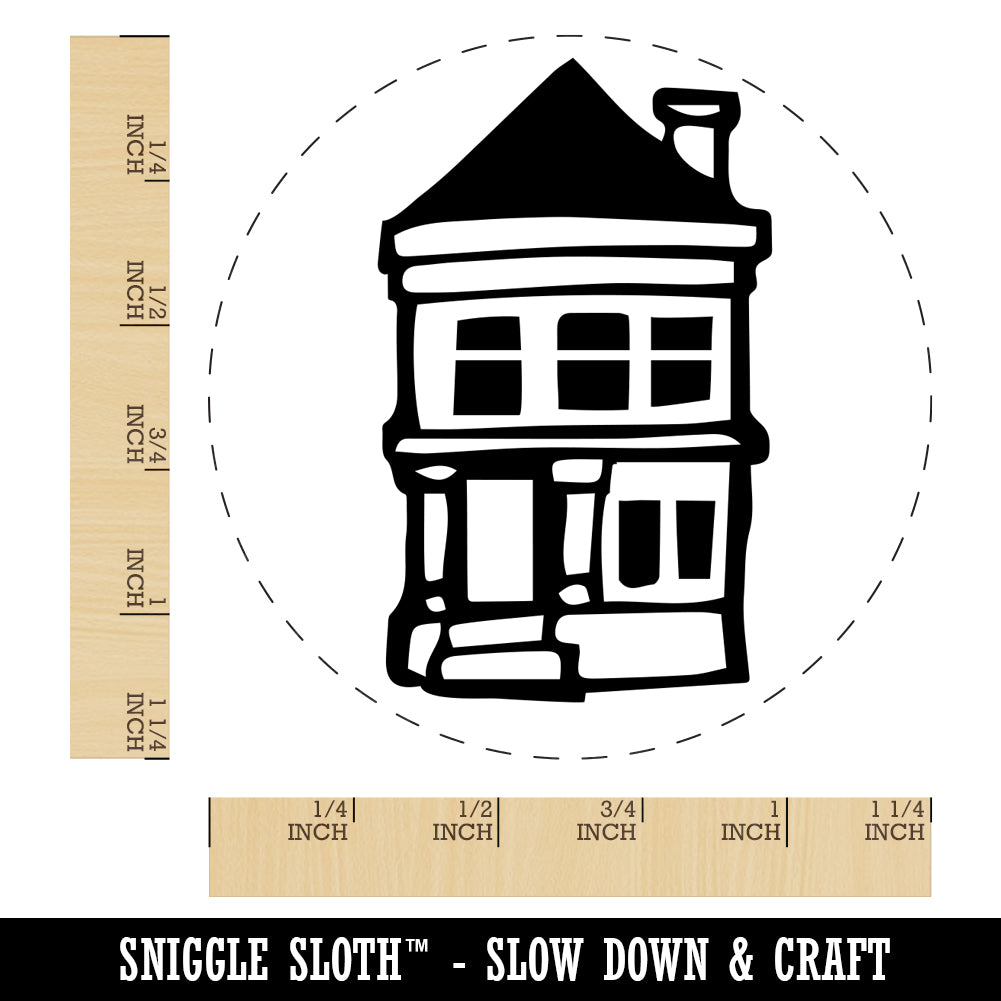 Small Cute Two Story House Home Rubber Stamp for Stamping Crafting ...