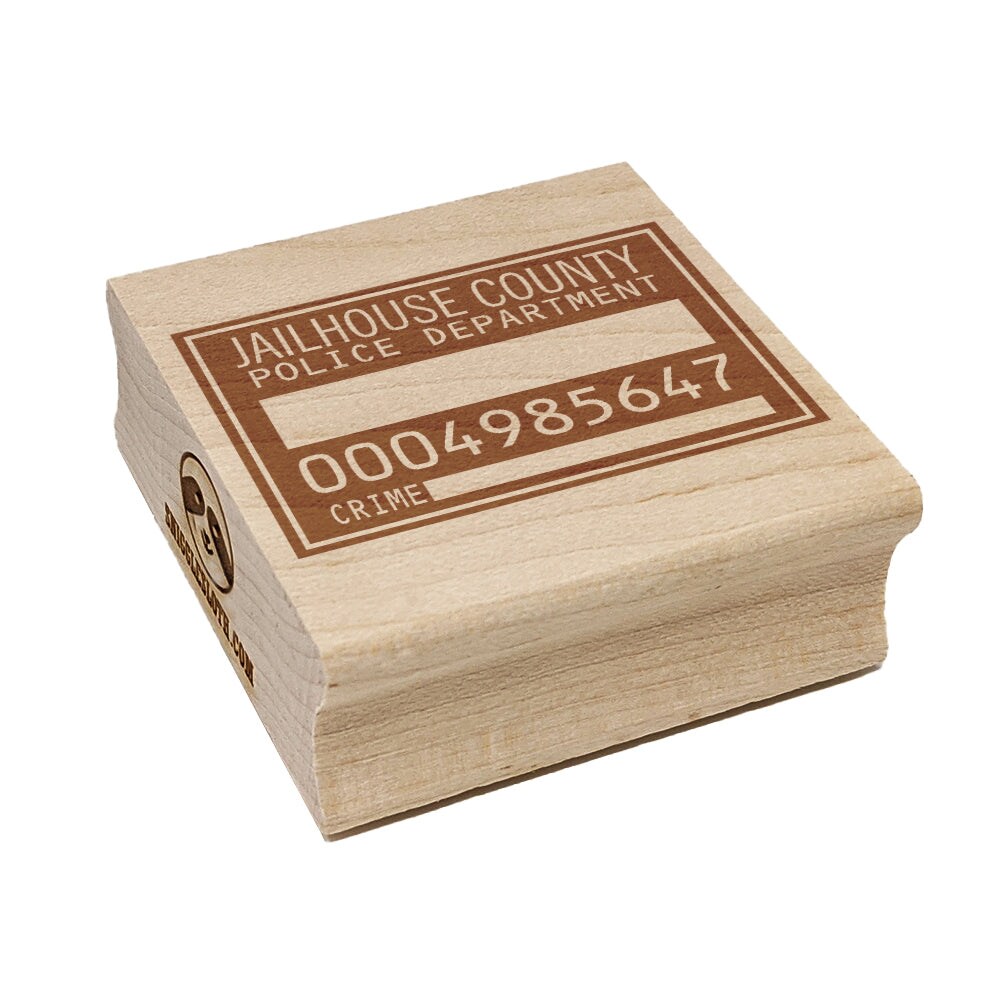 Mugshot Crime Inmate Board Jail Square Rubber Stamp for Stamping ...
