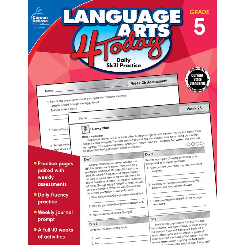 Language Arts 4 Today Workbook, Grade 5 | Michaels
