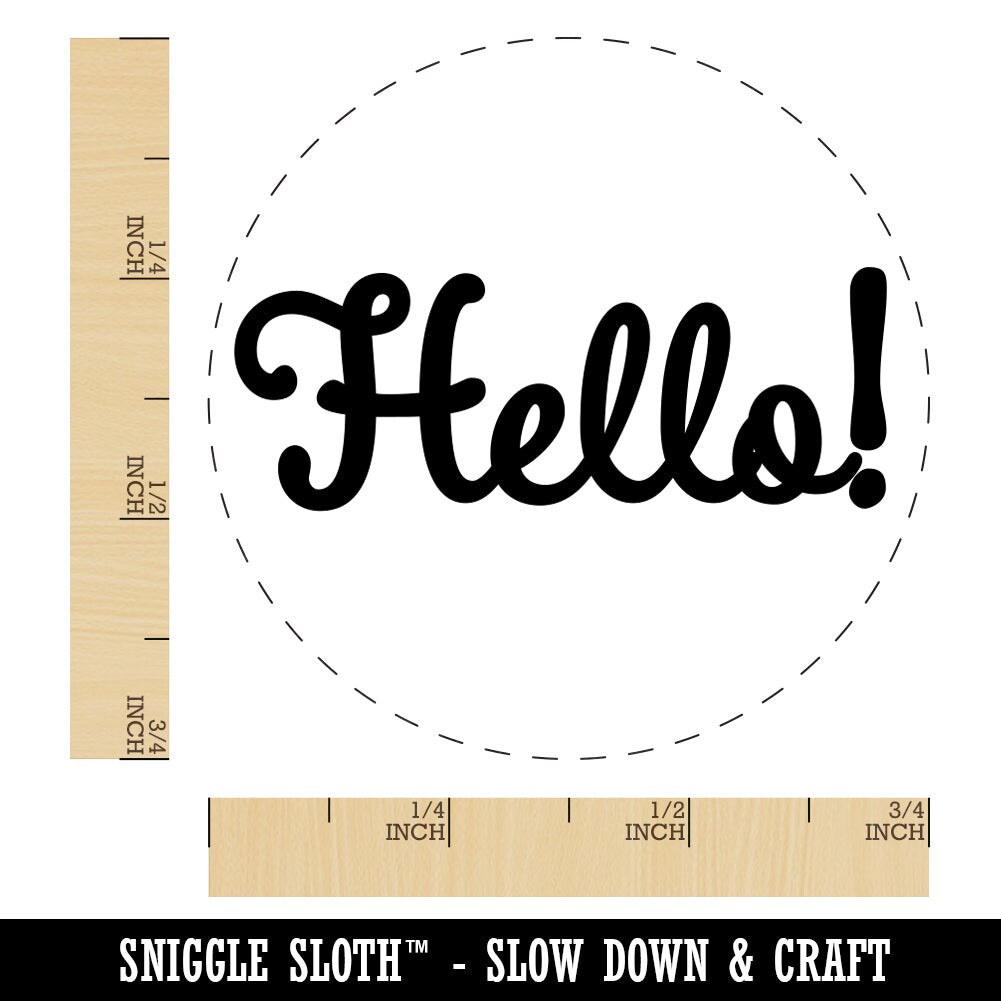Hello Cursive Rubber Stamp for Stamping Crafting Planners | Michaels