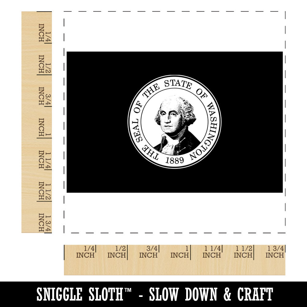 Washington State Flag Square Rubber Stamp for Stamping Crafting | Michaels