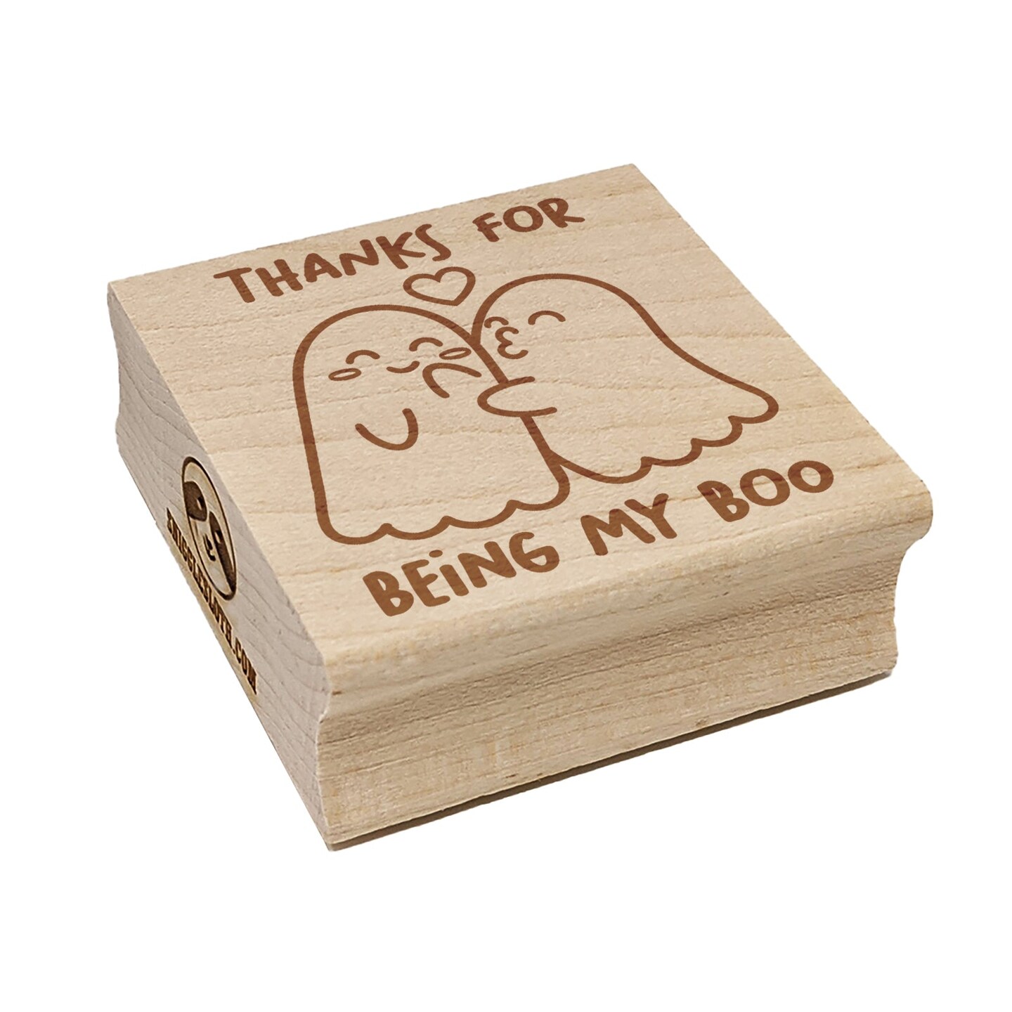 Thanks for Being My Boo Ghost Love Anniversary Square Rubber Stamp for ...