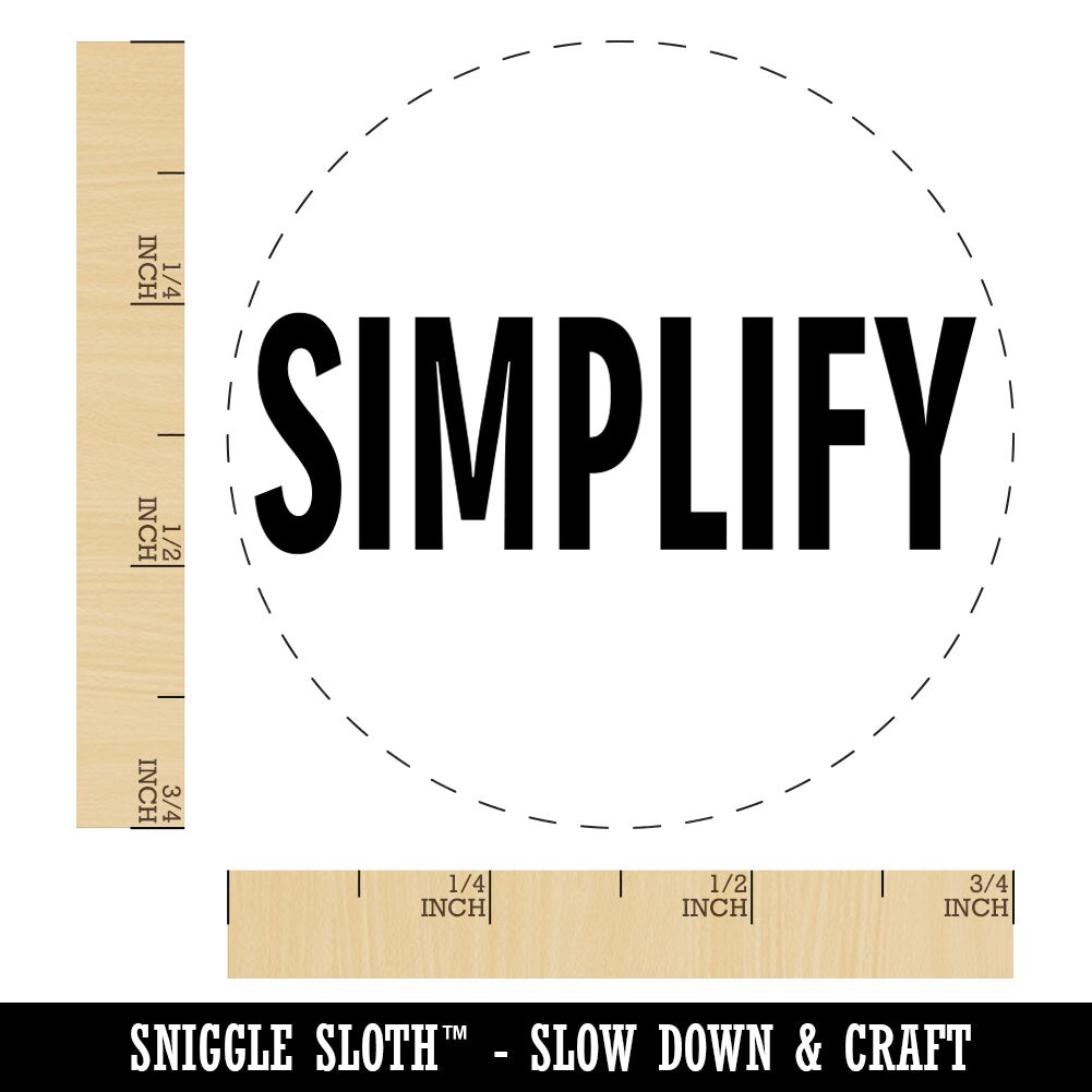 Simplify Text Rubber Stamp for Stamping Crafting Planners | Michaels