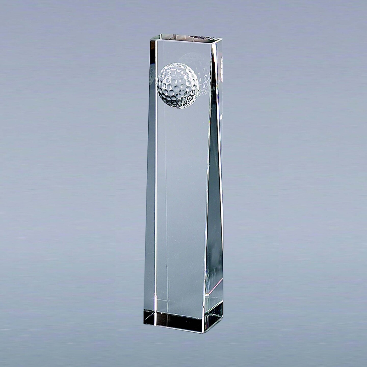 Contemporary Home Living 6.88" Round Optic Glass Obelisk Shaped With ...
