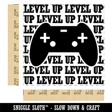 Level Up Game Controller Square Rubber Stamp for Stamping Crafting ...