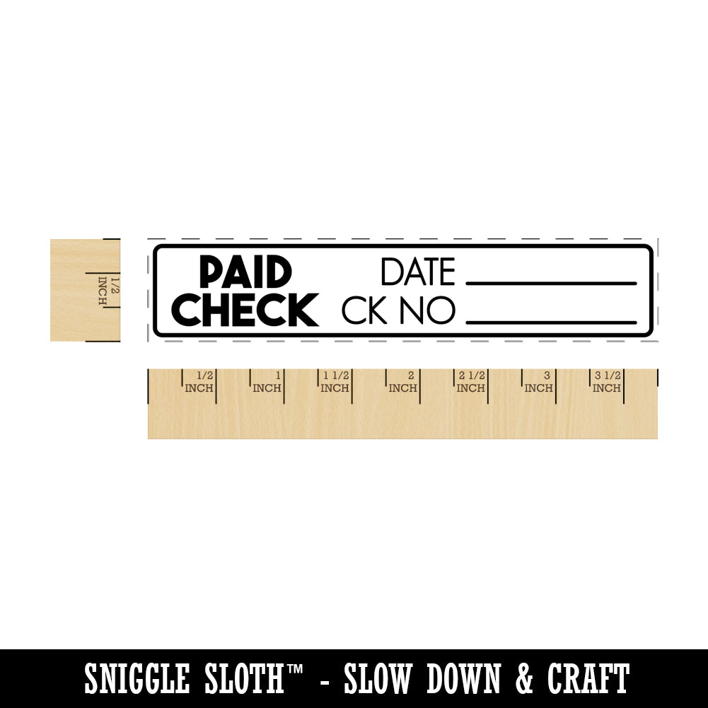Paid Check Stacked Date Number Business Office Accounting Rectangle ...