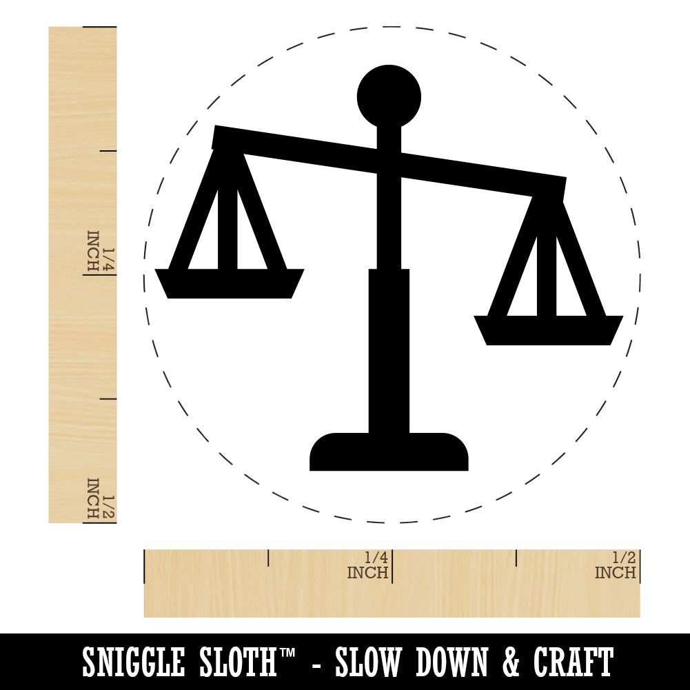 Tipping Scales of Justice Legal Lawyer Icon Rubber Stamp for Stamping ...
